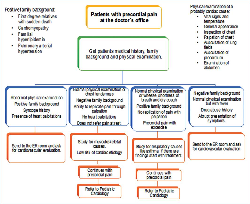 Pediatric precordial pain, Hospital Español de México’s experience