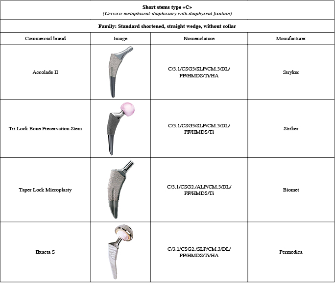 A proposal for the study of cementless short-stem hip prostheses