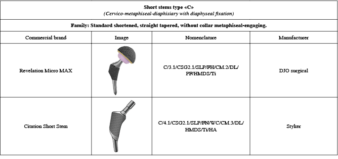 A proposal for the study of cementless short-stem hip prostheses