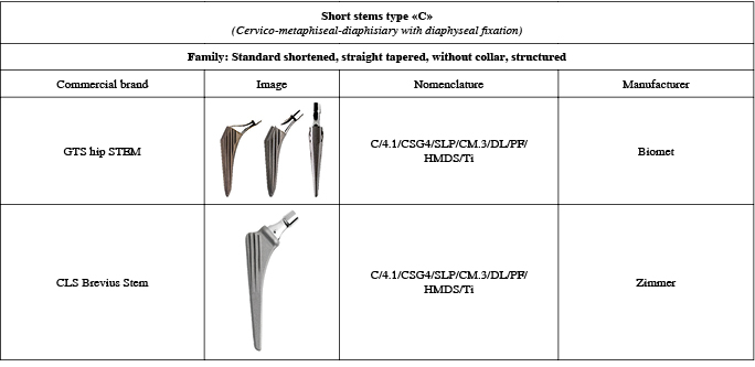 A proposal for the study of cementless short-stem hip prostheses