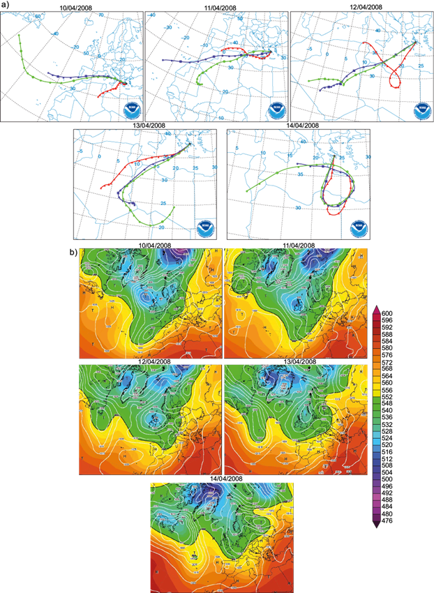 Day by day evolution of a vigorous two wave Saharan dust storm ...