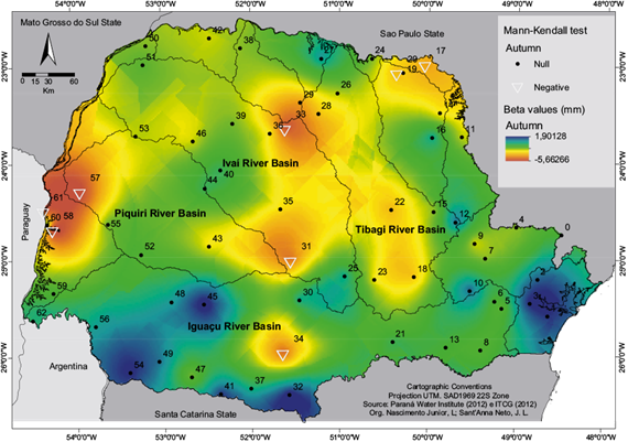 Trends and rainfall tropicalization in Paraná State, south of Brazil