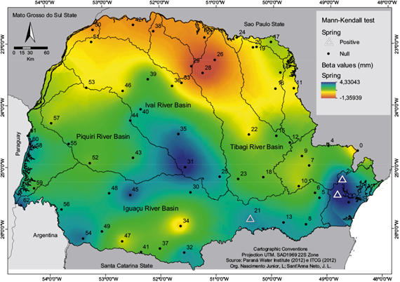 Trends and rainfall tropicalization in Paraná State, south of Brazil