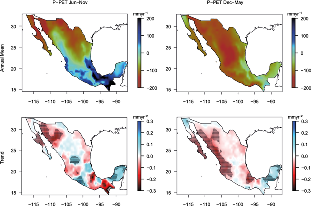 Seven decades of climate change across Mexico