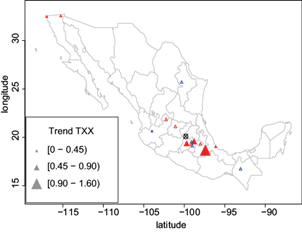 Trends in temperature extremes in selected growing cities of Mexico ...