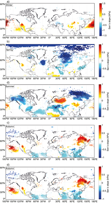 The effects of climate warming on large-scale atmospheric systems of ...