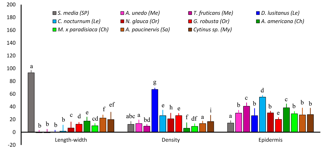Corolla micromorphology in 12 plant species with different pollination ...