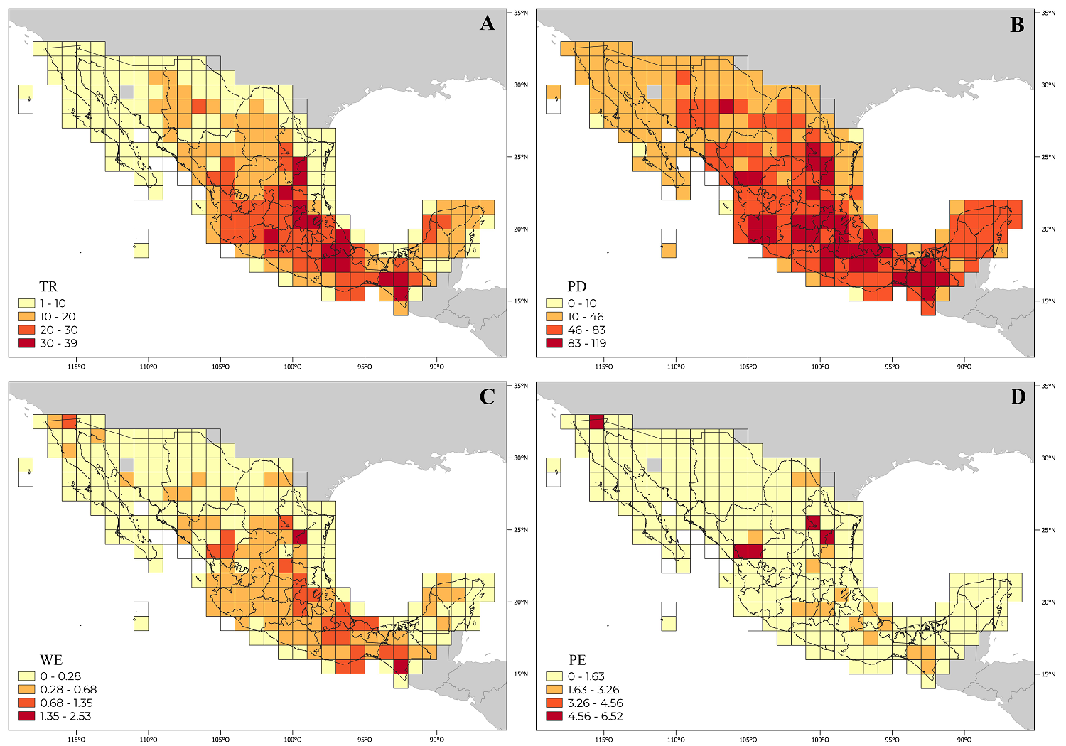 Spatial and phylogenetic distribution of the genera of the Heliantheae ...