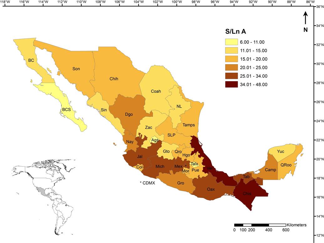 Cyperaceae in Mexico: Diversity and distribution