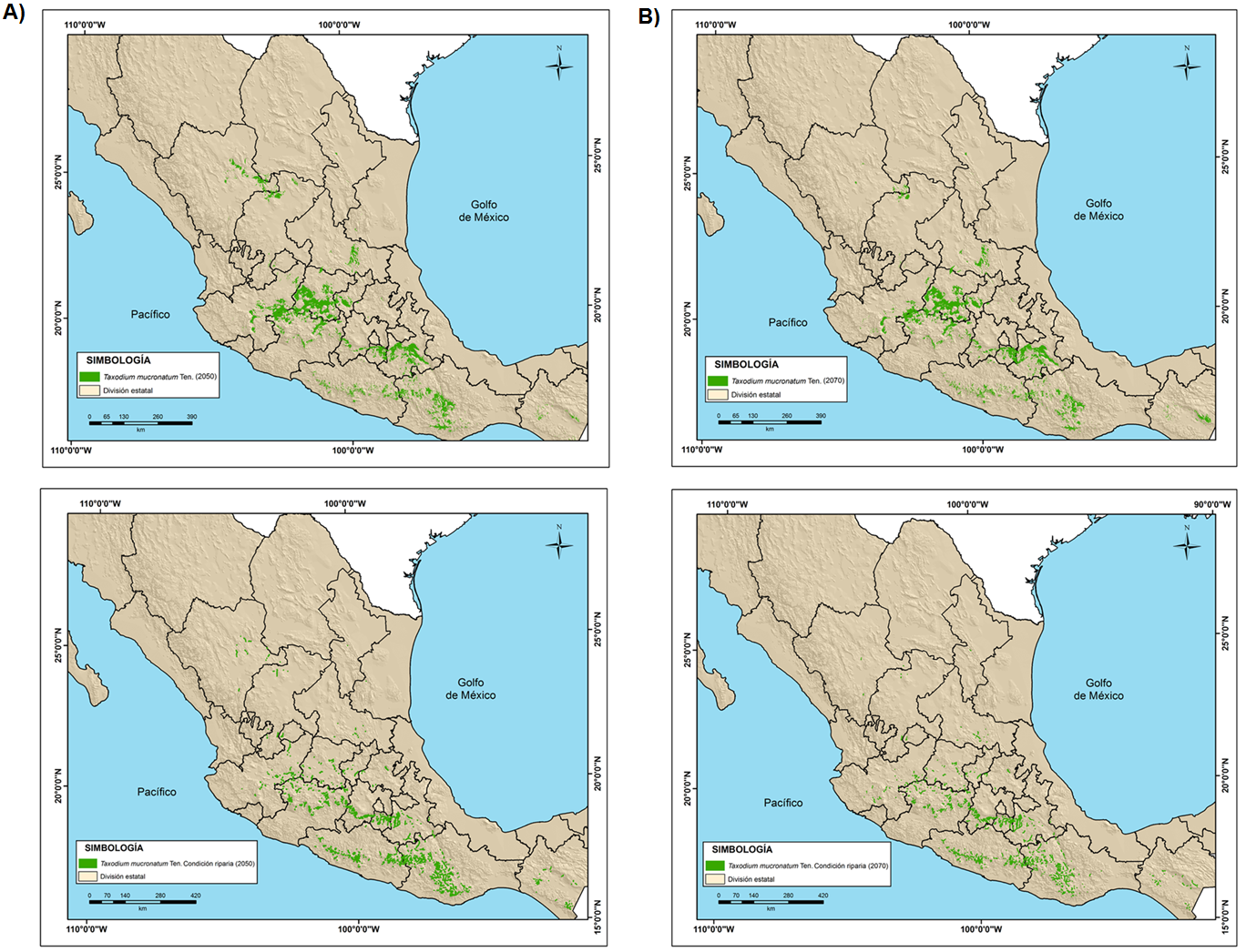 Modelado actual y futuro de la idoneidad de hábitat el ahuehuete ...