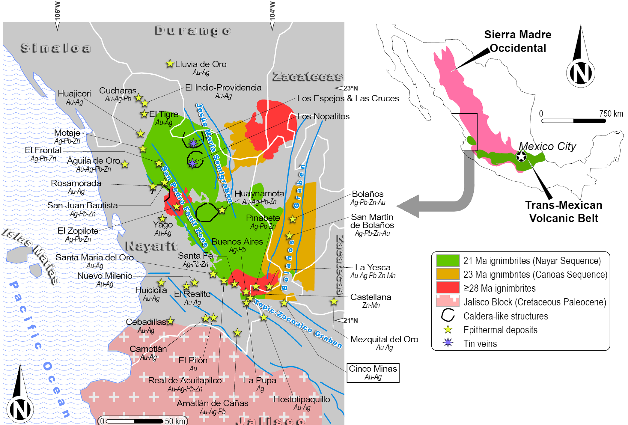Geochronology of Mexican mineral deposits. IV: the Cinco Minas ...