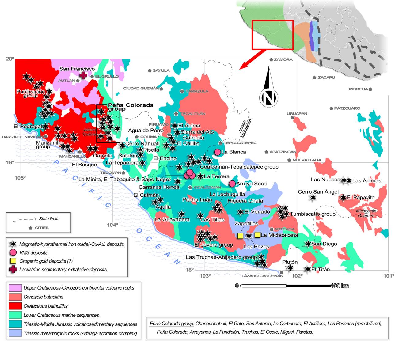 Geochronology of Mexican mineral deposits. VII: the Peña Colorada ...