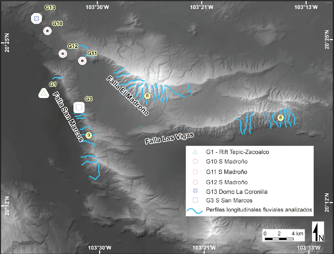 Evolución del relieve en las fallas San Marcos, El Madroño y Las Vigas ...