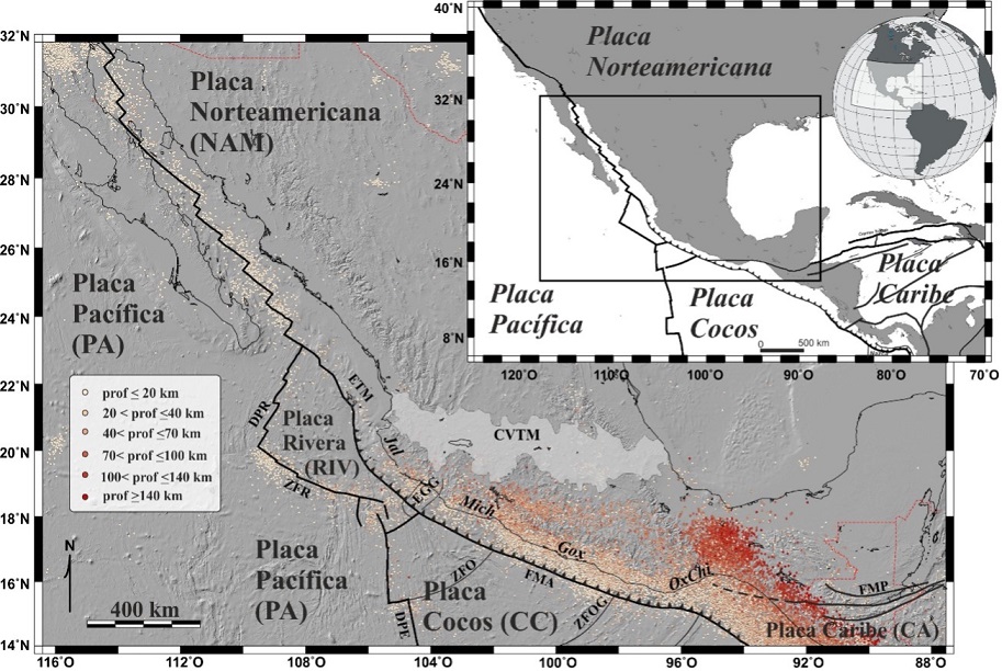 Análisis 3D de la deformación y cinemática de la Fosa Mesoamericana en ...