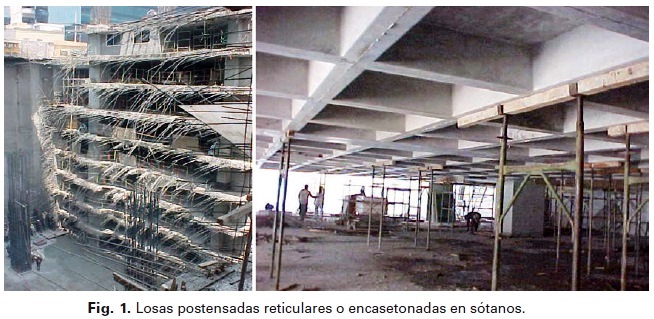 Estudio experimental de conexiones columna-losa postensada aligerada