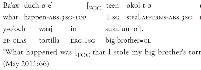 Clefts and focus in Yucatec Maya