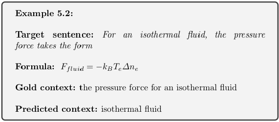 Extracting Context of Math Formulae Contained inside Scientific Documents