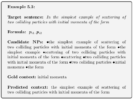Extracting Context of Math Formulae Contained inside Scientific Documents