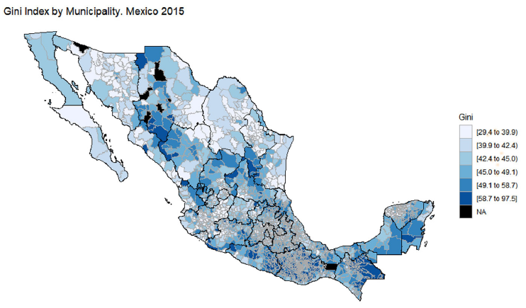 Estimation Of Municipal Income Distribution in Mexico