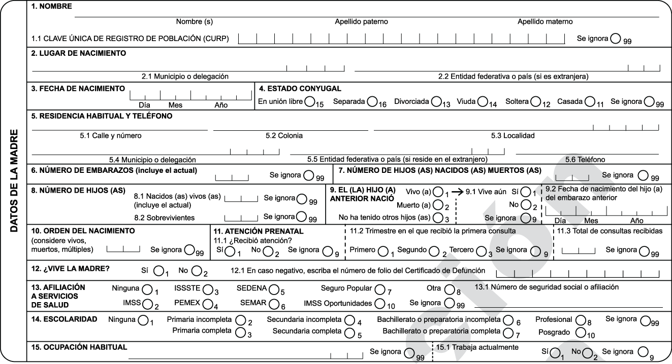 El Subsistema de Información sobre Nacimientos. Estudio de caso en una ...