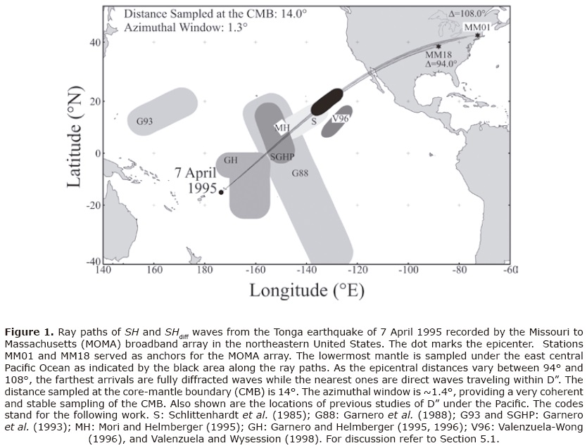 Radial S wave velocity structure of the D" region under a spot of the ...