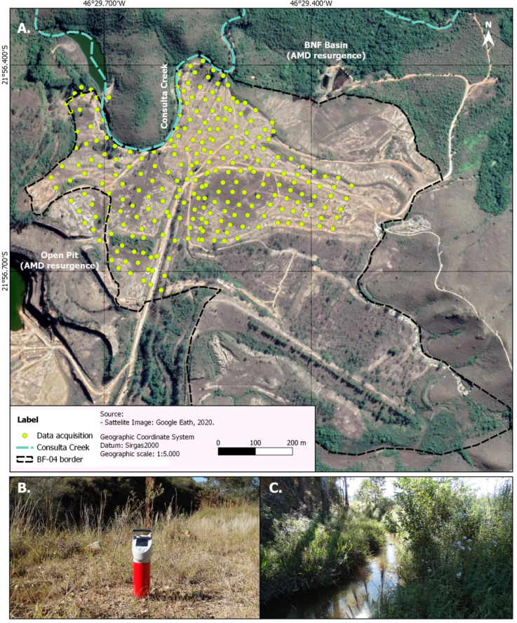 Gamma-ray spectrometry applied in the identification of potential acid ...