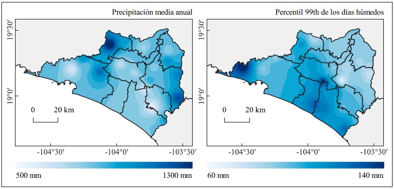 Eventos extremos de precipitación en Colima, México (1981-2018)