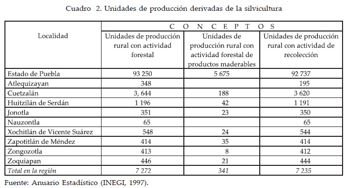 Usos y destinos de los suelos en la región de Cuetzalán, Puebla, México