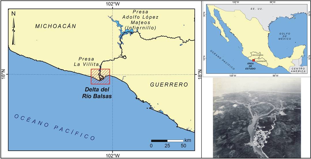 Cambios de la línea costera en el delta del río Balsas, Pacífico ...