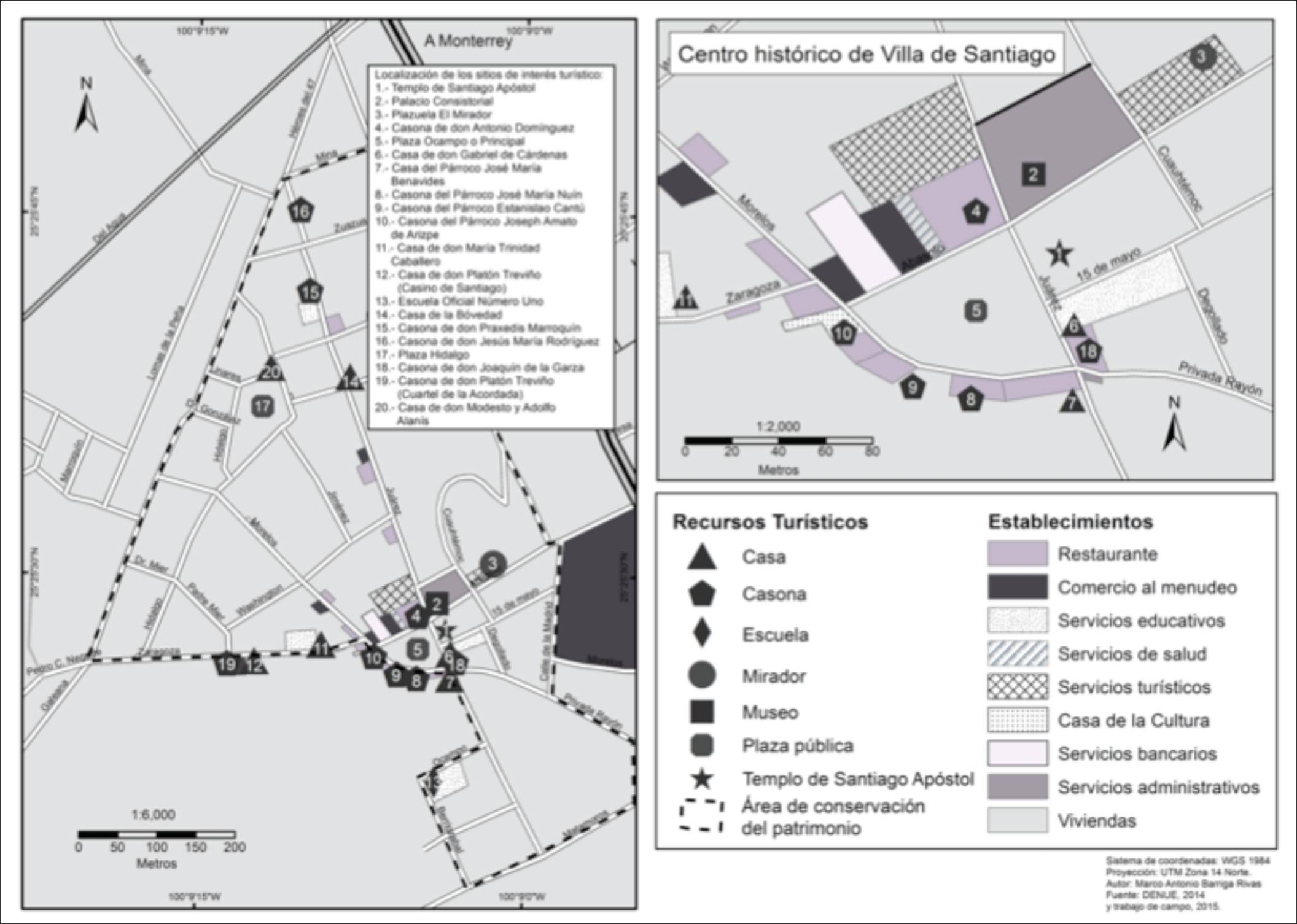 Estructura territorial del turismo en Santiago, Nuevo León, México