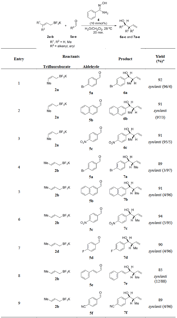 Benzamidoxime-Mediated Crotylation of Aldehydes using Potassium (Z) and ...