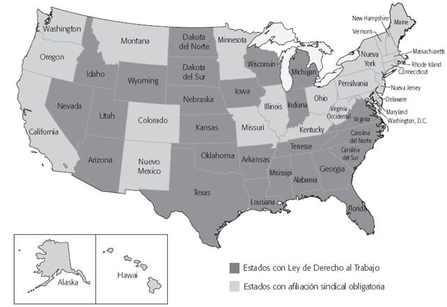 Determinantes del declive sindical en Estados Unidos