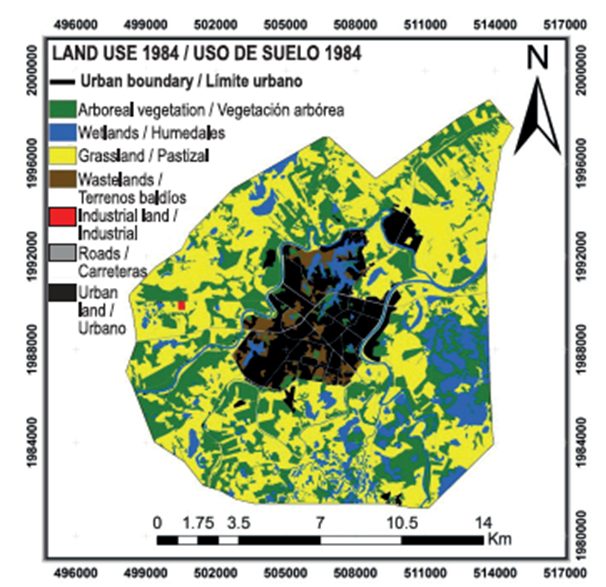 Analysis of land use change in an urban ecosystem in the drainage area ...