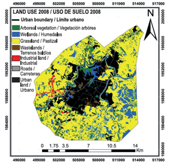Analysis of land use change in an urban ecosystem in the drainage area ...