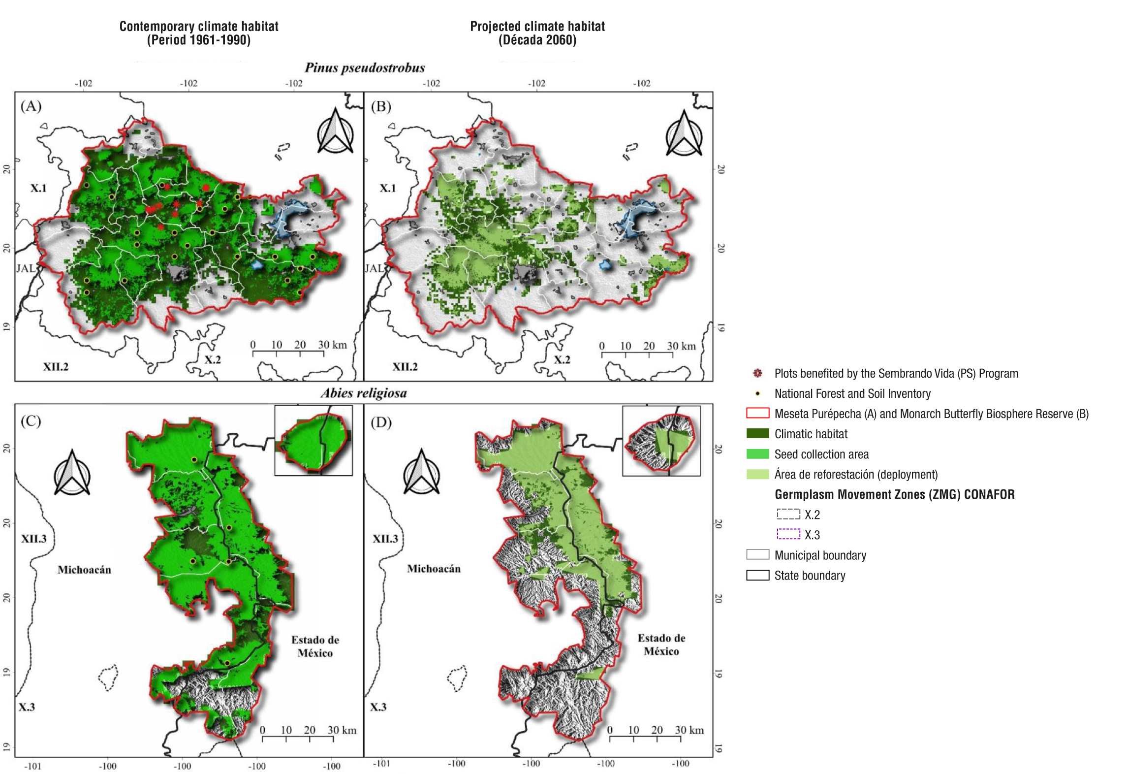 Seed transfer zones for reforestation in the Monarch Butterfly ...