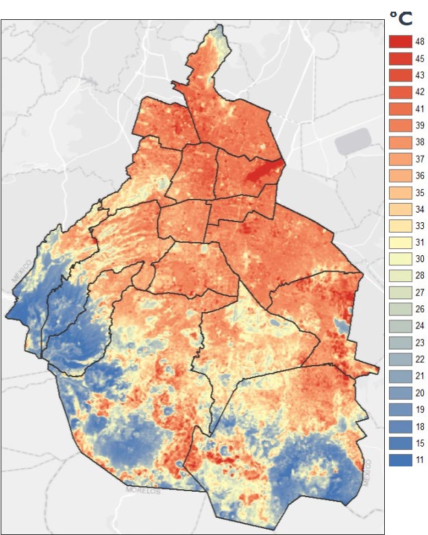 La isla de calor urbano superficial y su manifestación en la estructura ...
