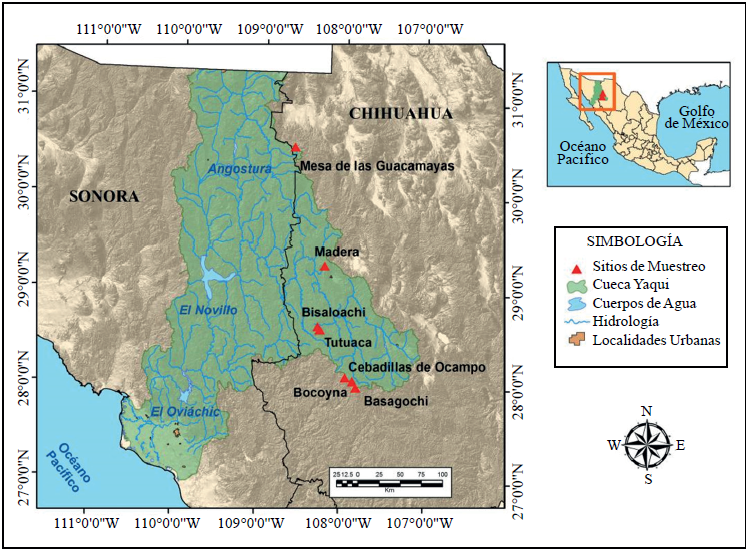 Rio Yaqui Sonora Mexico Maps Map Of The Yaqui River Valley, Sonora,