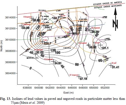 Heavy metals in urban road sediments of the city of Mexicali, Mexico