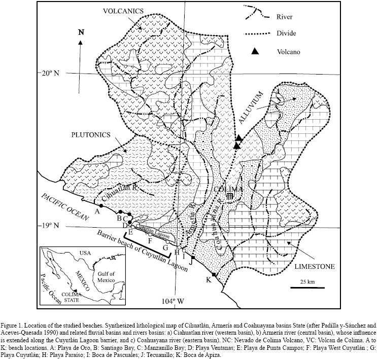Beach sand composition and provenance in a sector of the southwestern ...