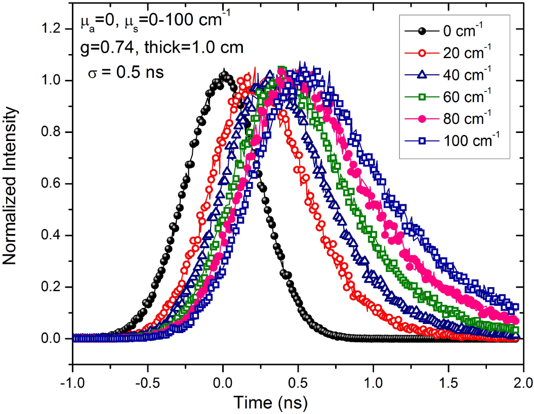 Nanosecond laser pulse propagating through turbid media: a numerical ...