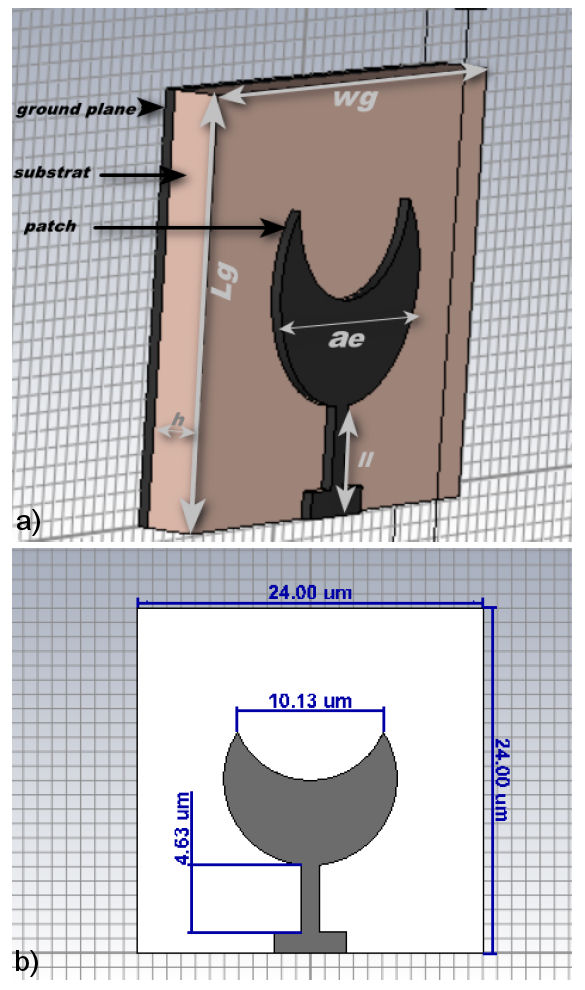 Optical nano patch antenna for terahertz applications with graphene