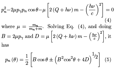 Kinetic Energy of Emerging Neutrons Produced by Photodisintegration in ...