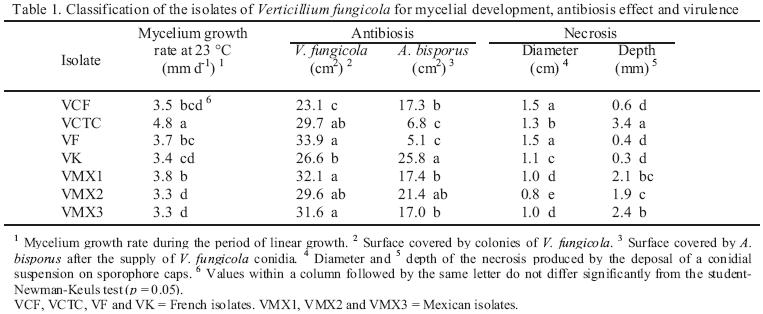 Verticillium fungicola var. fungicola: comparison of some Mexican and ...