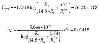 Fórmulas generales para los coeficientes de Chézy y de Manning