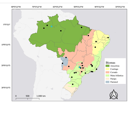 Distribution and karyotypic variation of Brazilian molossid bats ...