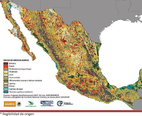 Mapa de erosión de los suelos de México y posibles implicaciones en el ...